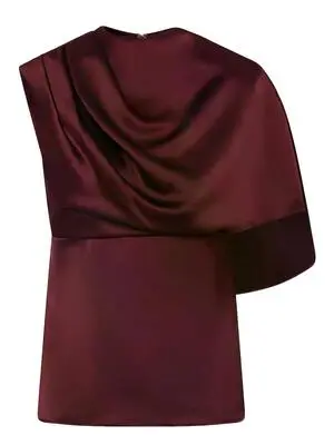 Rebecca Vallance Avalon Draped One-shoulder Top - Red