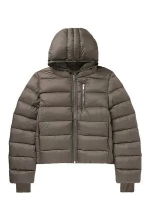 Rick Owens Slim-fit Quilted Shell Down Hooded Jacket - Brown