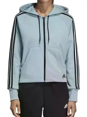 Adidas Stadium 3-stripes Zip-up Hoodie - Blue