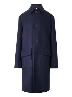 Dries Van Noten Wool-blend Twill Overcoat - Blue