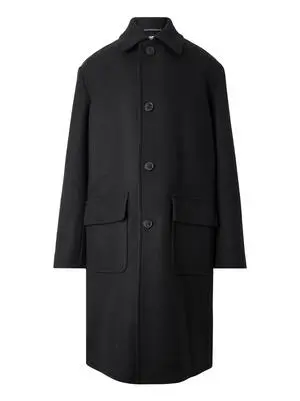 Dries Van Noten Wool-blend Twill Overcoat - Black