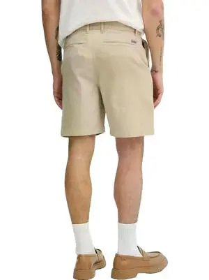 Armani Exchange Flat-front Welted-pocket Shorts - Neutrals