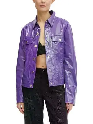 SILVIAN HEACH High-shine Button-fastening Jacket - Purple