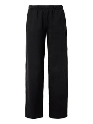 SKIMS Classic Cotton-blend Jersey Straight-leg Pants - Black