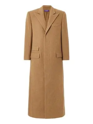 Ralph Lauren Amory Herringbone Wool Coat - Brown