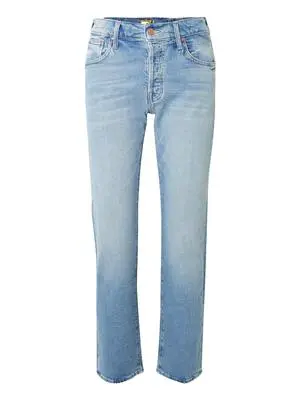 MOTHER The Hiker Hover High-rise Slim-leg Jeans - Blue