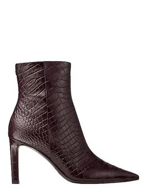 JIMMY CHOO Frankie Ab 85 Leather Ankle Boots - Chocolate