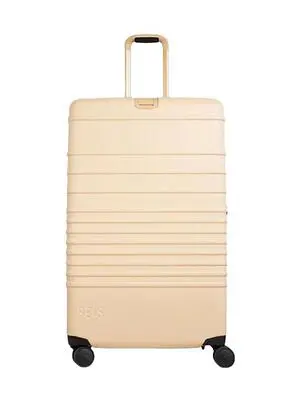 BEIS Large Check-in Roller 4-wheel Expandable Suitcase - Beige