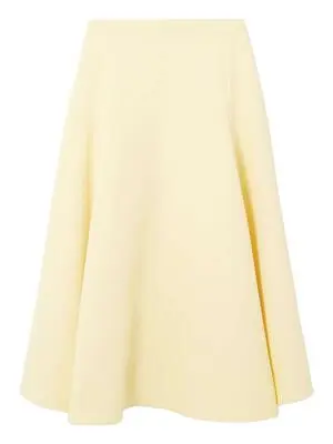 Jacquemus Triangle Paneled Crepe Midi Skirt Pastel Yellow