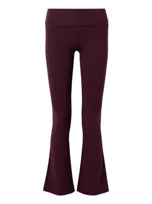 SKIMS Stretch-cotton Jersey Foldover Pants - Purple