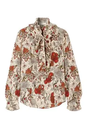 Ulla Johnson Floral-print Silk-satin Blouse - Multi