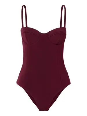 ESSE STUDIOS Stretch-Jersey Bodysuit Burgundy