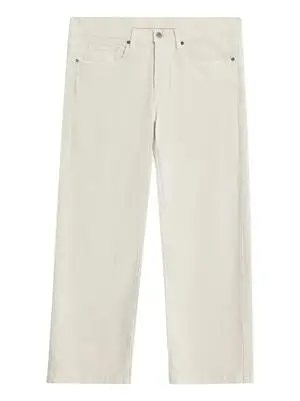 Massimo Alba Straight Fit Five-Pocket Trousers Milk