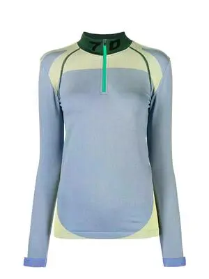 7 DAYS ACTIVE Long-sleeved Half-zip Jumper - Blue