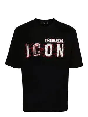Dsquared2 Logo-print Cotton T-shirt - Black