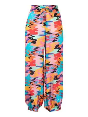 Solid & Striped Graphic-print Trousers - Multicolour