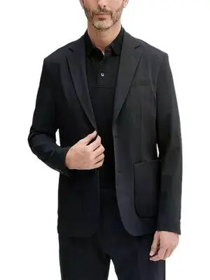 Sisley Patch-pocket Single-breasted Jacket - Blue