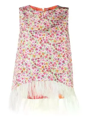 La DoubleJ Floral-print Sleeveless Blouse - Pink