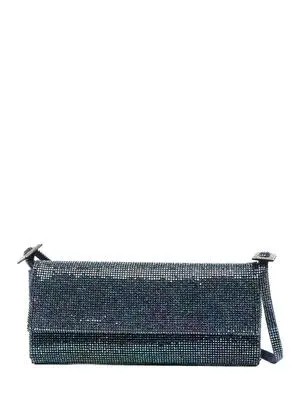 Benedetta Bruzziches Vittissima La Grande Crystal-embellished Crossbody Bag - Blue