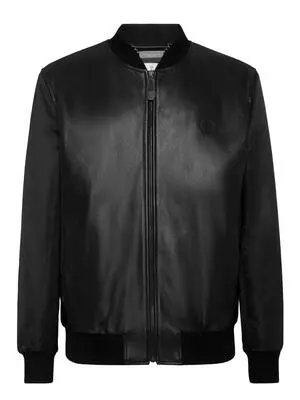 Philipp Plein Logo-print Bomber Jacket - Black