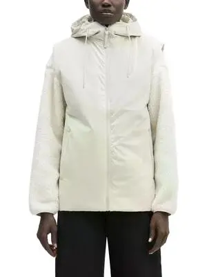 Rains Hooded Fleece Sleeve Jacket - Neutrals