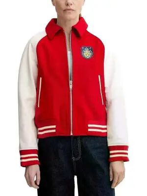 The Kooples Varsity-patch Jacket - Red