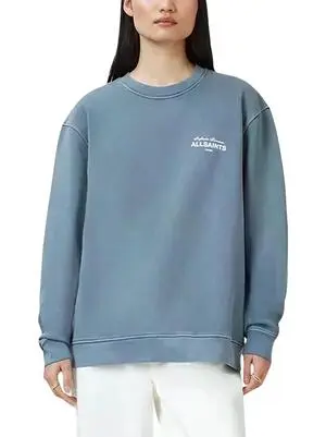 ALLSAINTS Etta Soleil Crew-neck Sweatshirt - Blue
