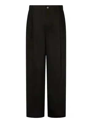 STUDIO TOMBOY Pleated Elasticated-waistband Trousers - Black