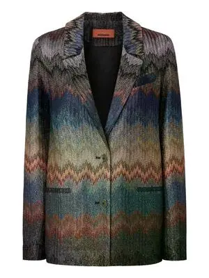 Missoni Chevron-pattern Blazer - Blue