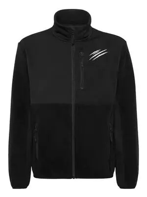 PLEIN SPORT Panelled Scratch-detail Jacket - Black