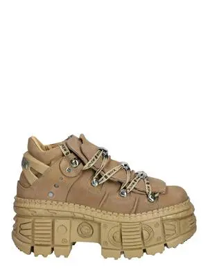 NEW ROCK Platform Lace-up Sneakers - Neutrals