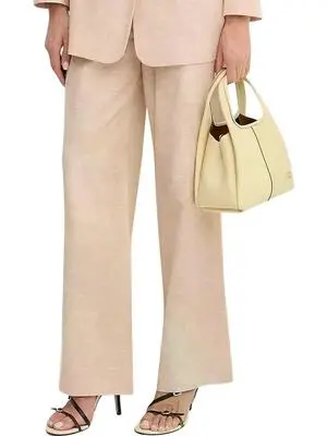 Armani Exchange Straight Trousers With Elastic Waist - Pink