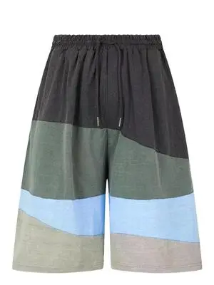 STUDIO TOMBOY Colour-block Wave Shorts - Green