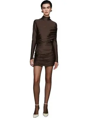 ET OCHS Fallon Mini Dress - Chocolate