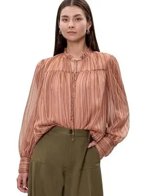 REBECCA TAYLOR Celeste Stripe Blouse