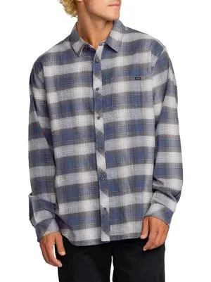 BILLABONG Coastline Cotton Flannel Button-up Shirt - Blue