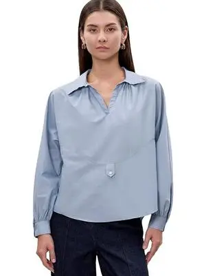 Rebecca Taylor Aisley Poplin Shirt - Chambray