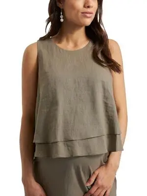 RIPE MATERNITY Peyton Linen Nursing Top - Olive