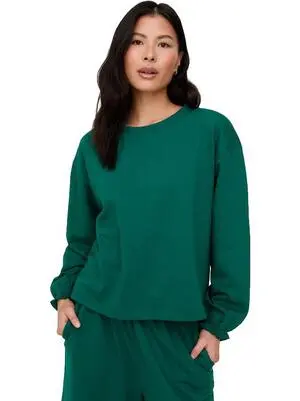 TURTLEDOVE LONDON Organic Cotton Ivy Sweatshirt - Dark Green