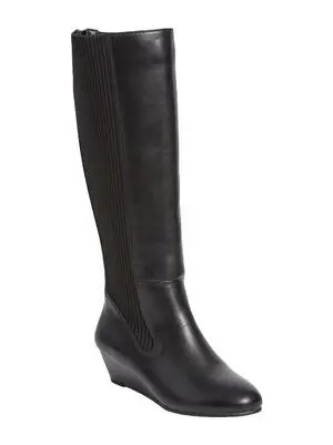 COMFORTVIEW The Briar Tall Wide Calf Boots - Black