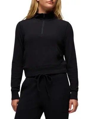 Prana Willow West Crop Half-zip Sweatshirt - Black