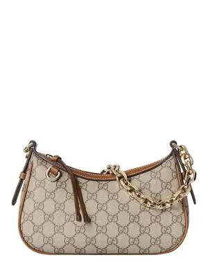 Gucci Gg Emblem Small Shoulder Bag Gg Canvas - Beige