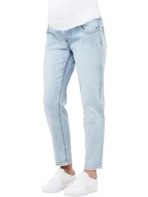 RIPE MATERNITY Jamie Girlfriend Relaxed Fit Jeans - Pale Blue