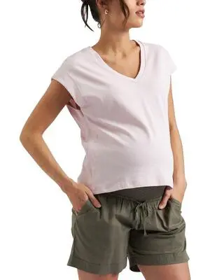 RIPE MATERNITY Marly Zip Nursing Tee - Peony