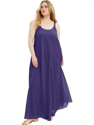 JUNE + VIE Sleeveless Swing Maxi Dress - Purple Sapphire