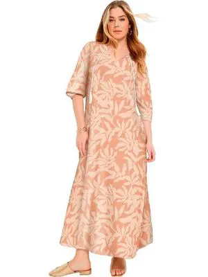 JUNE + VIE Boho Maxi Dress - Pressed Leaf Orange