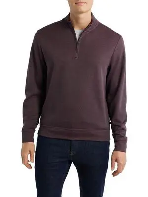 Robert Barakett Quarter Zip Piqué Pullover - Red