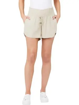 RIPE MATERNITY Indi Shirred Linen Short - Natural