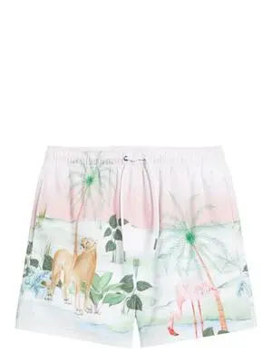 MAVRANS Palm Beach Printed Swim Shorts - Pink