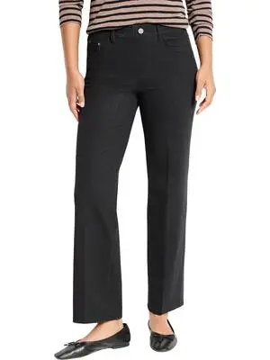 NIC+ZOE Recess Straight Ankle Knit Jeans - Black Onyx